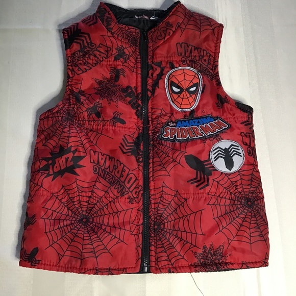 Marvel | Jackets & Coats | Marvel Spiderman Poly Fill Puffer Vest Boys ...